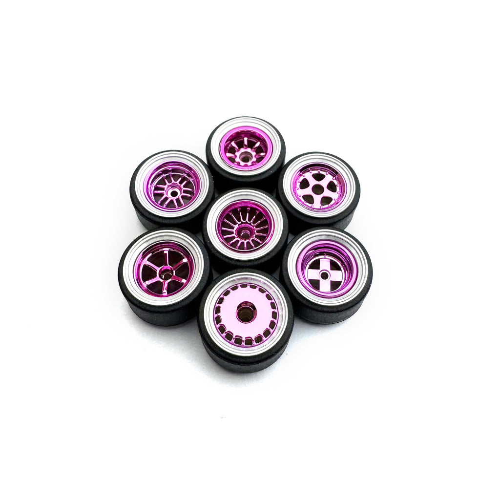 Diamond Cut Pink 1/64 wheels Advanced Alloy – Monoblock Wheels