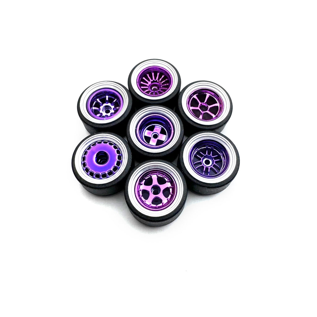 Diamond Cut Purple 1/64 wheels Advanced Alloy – Monoblock Wheels